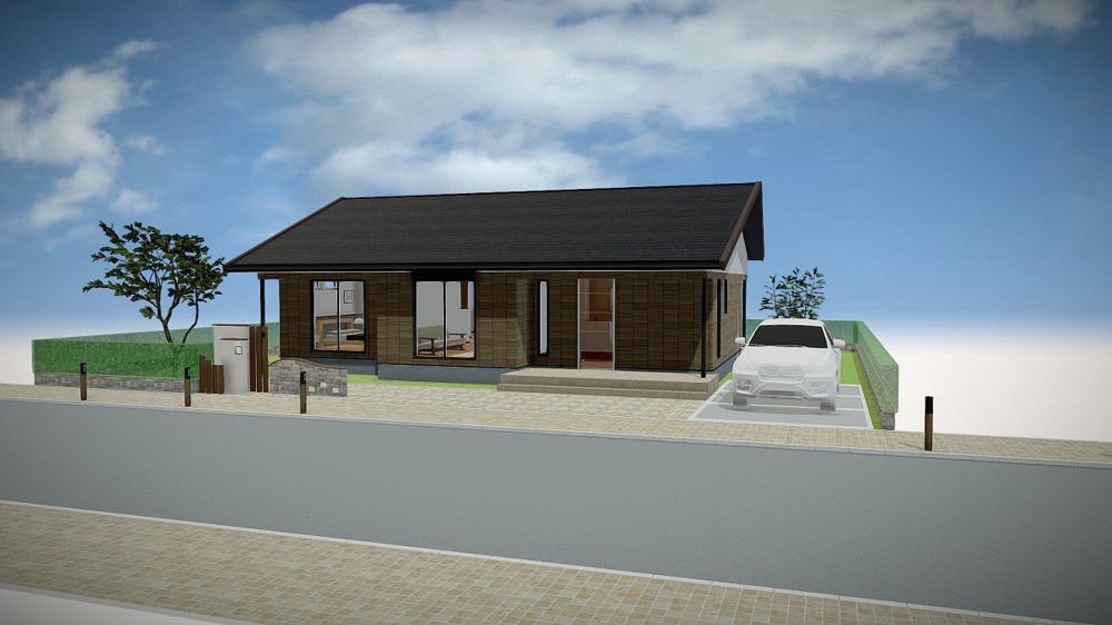 1S-6555-002 明るいミセスコーナーのある3LDKの平屋｜イオンハウジング