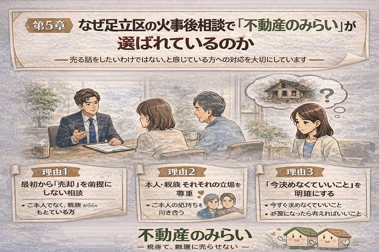 足立区で火事に遭った家をどうすればいいか分からない方へ ――売却を考え始める前に、まず知ってほしいこと｜葛飾区・足立区の中古不動産売却専門店